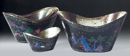030 Set of mother-of-pearl inlaid lacquer cups - Ben Janssens Oriental Art
